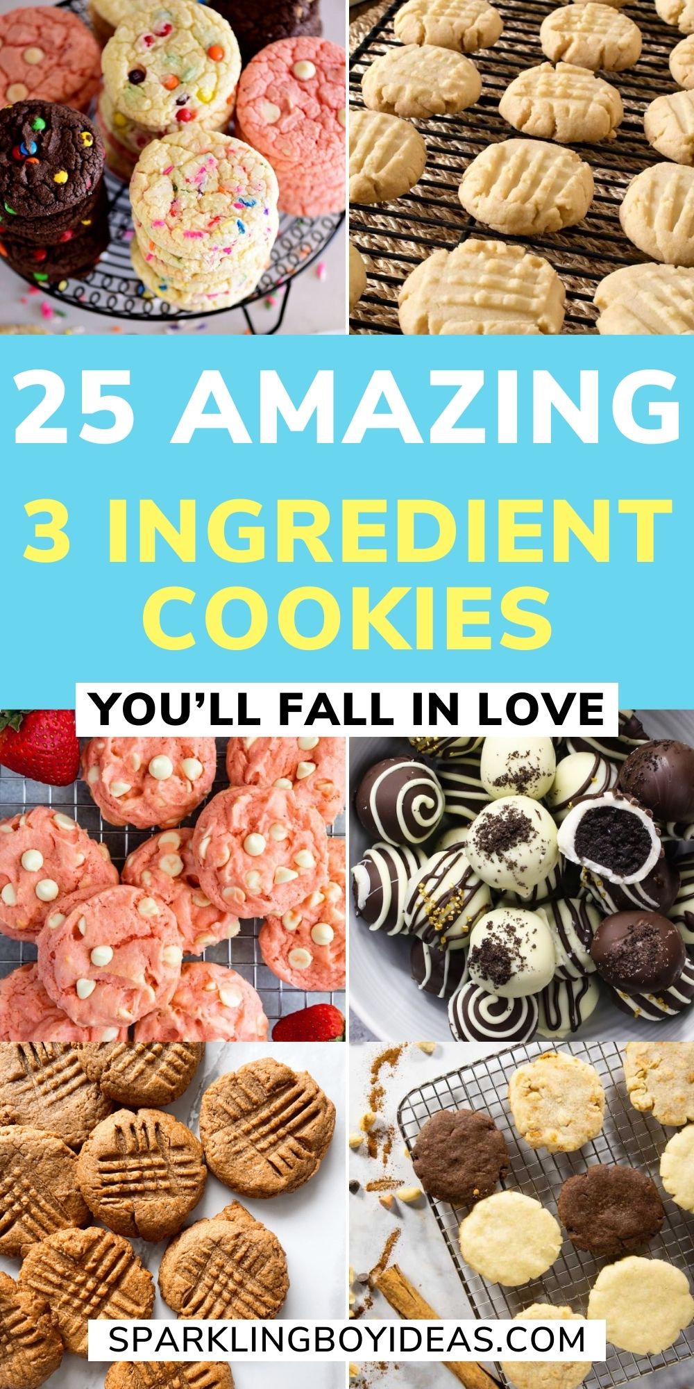 25 Easy 3 Ingredient Cookies