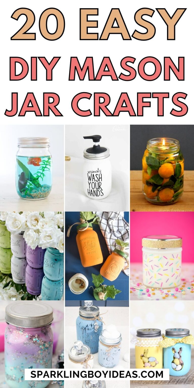 21 Easy DIY Mason Jar Crafts - Sparkling Boy Ideas