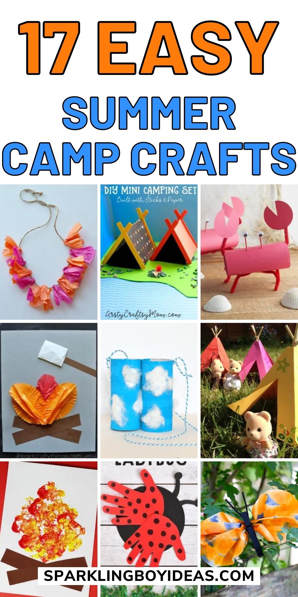 21 Fun Easy Summer Camp Crafts - Sparkling Boy Ideas