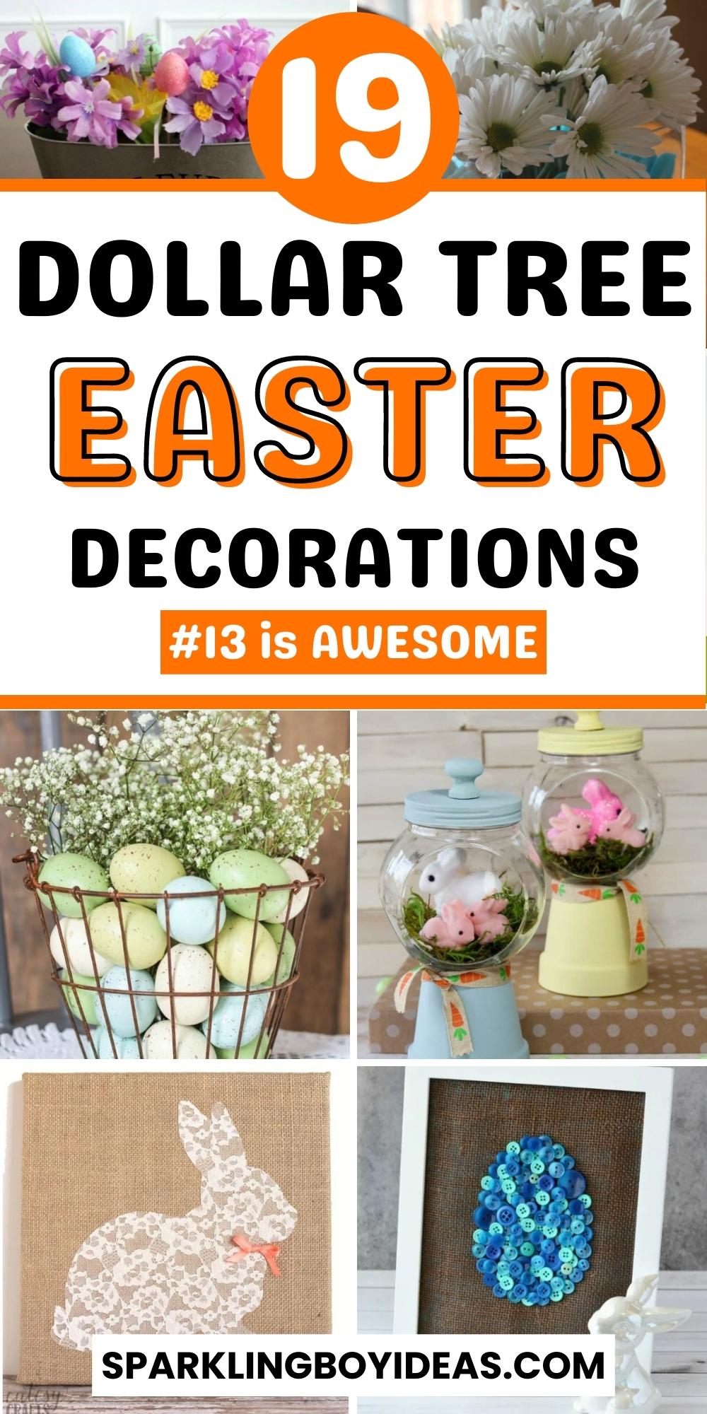 19 Easy DIY Dollar Tree Easter Decor - Sparkling Boy Ideas