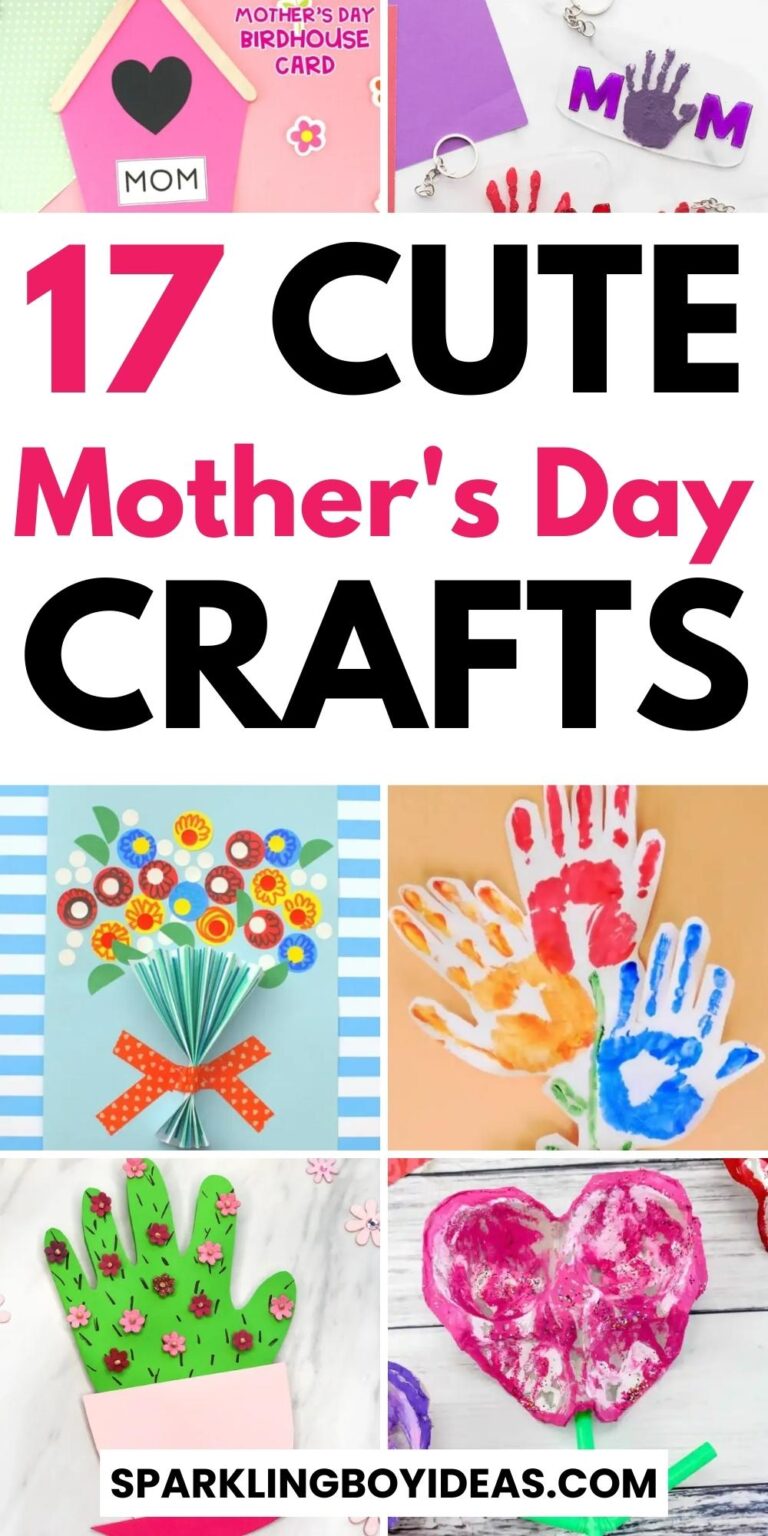 17 Cute Easy Mothers Day Crafts - Sparkling Boy Ideas