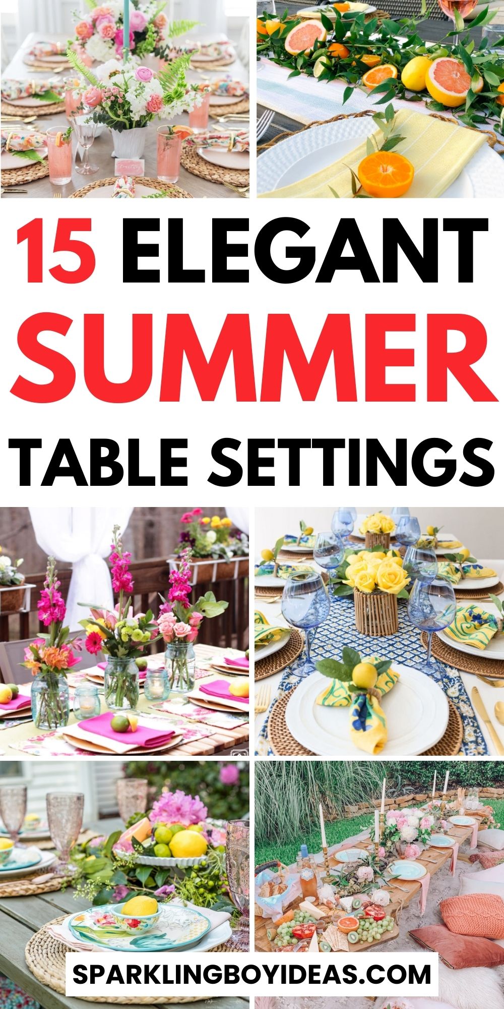15 Outdoor Summer Table Settings - Sparkling Boy Ideas