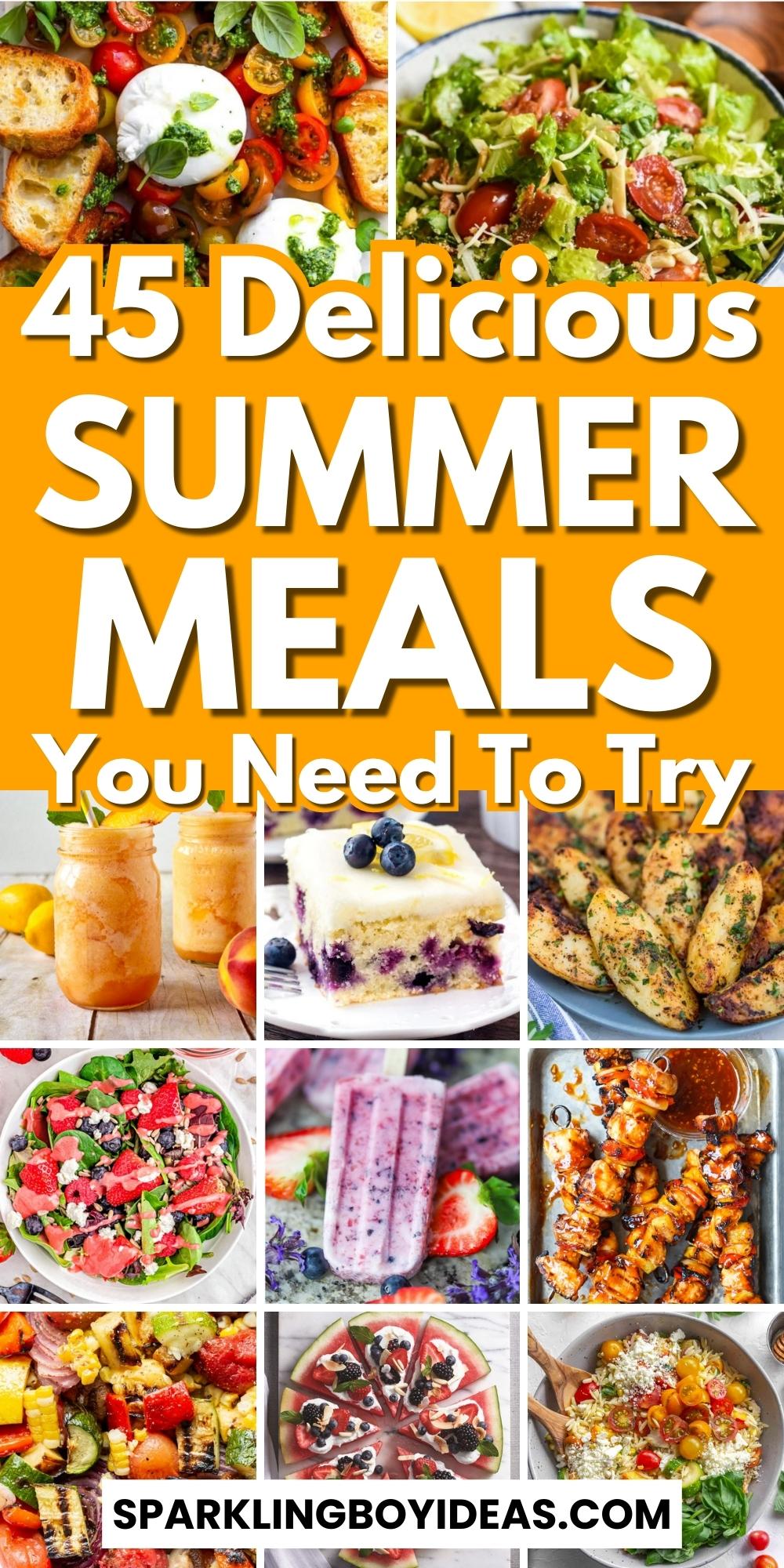 45 Light Easy Summer Meals - Sparkling Boy Ideas
