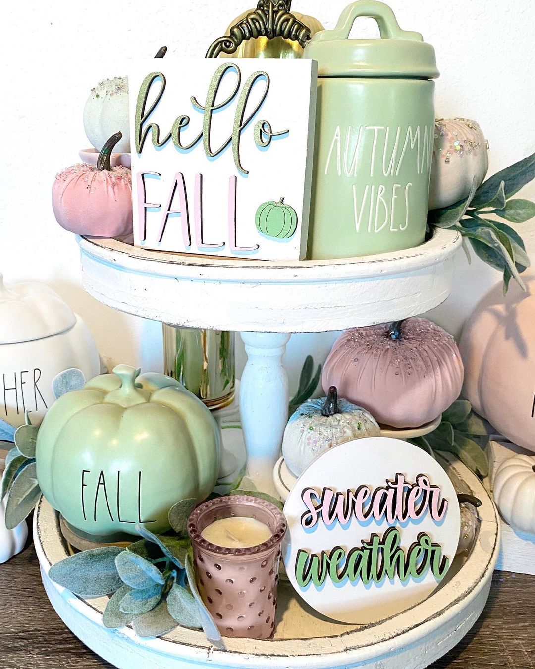 15 Best Fall Tiered Tray Decor - Sparkling Boy Ideas