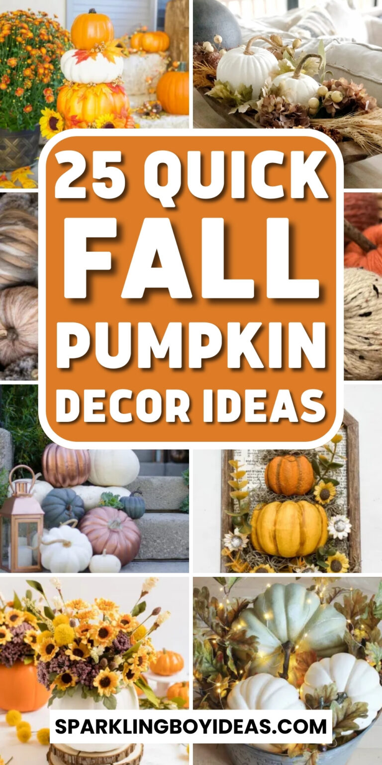 25 DIY Fall Pumpkin Decor - Sparkling Boy Ideas