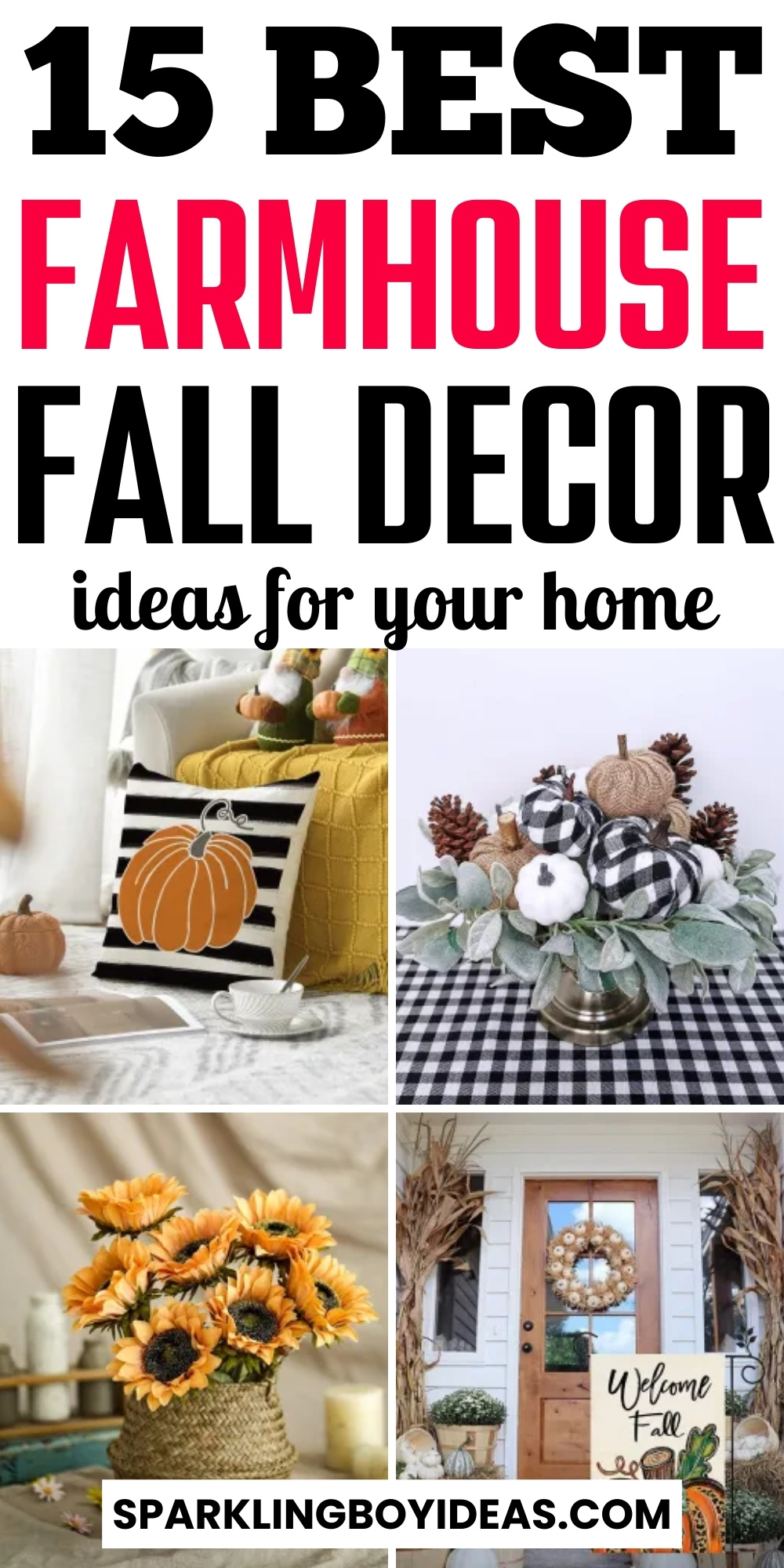 15 DIY Farmhouse Fall Decor - Sparkling Boy Ideas