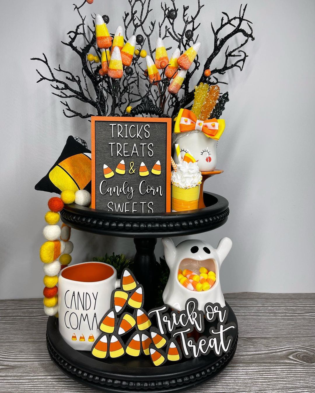 19 DIY Halloween Tiered Tray Decor - Sparkling Boy Ideas