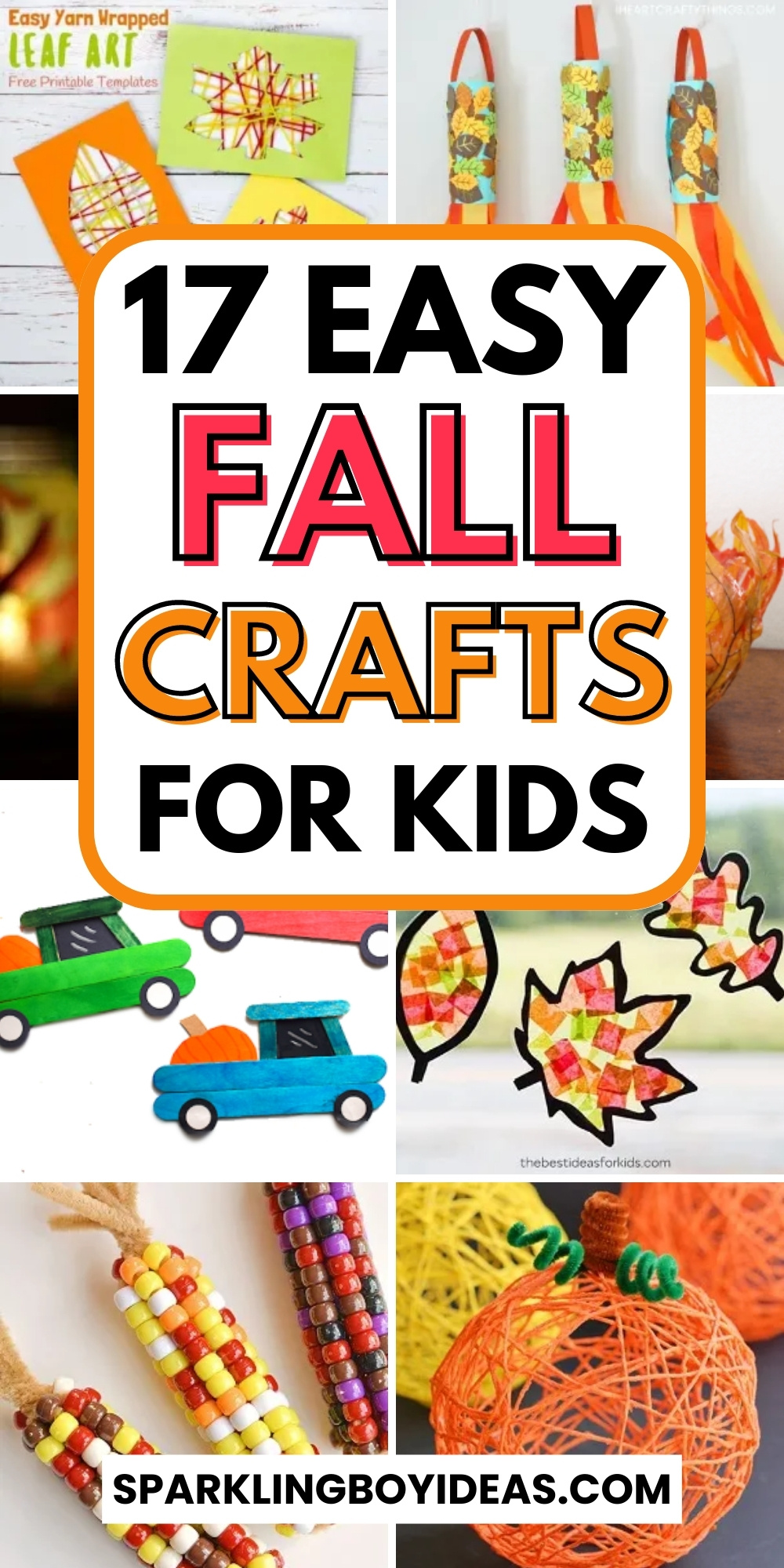 17 Easy DIY Fall Crafts For Kids - Sparkling Boy Ideas