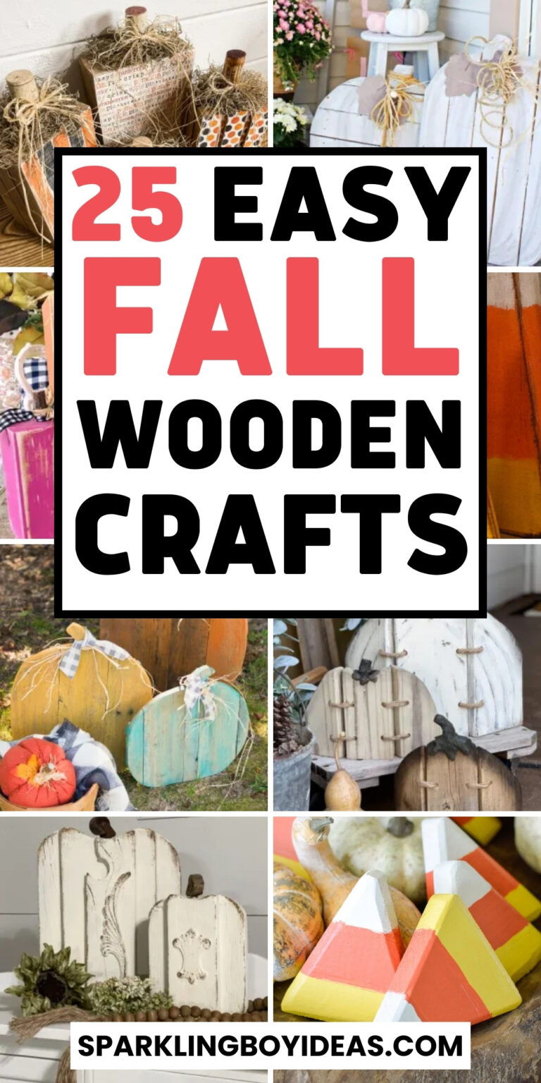 25 Easy DIY Fall Wood Crafts - Sparkling Boy Ideas