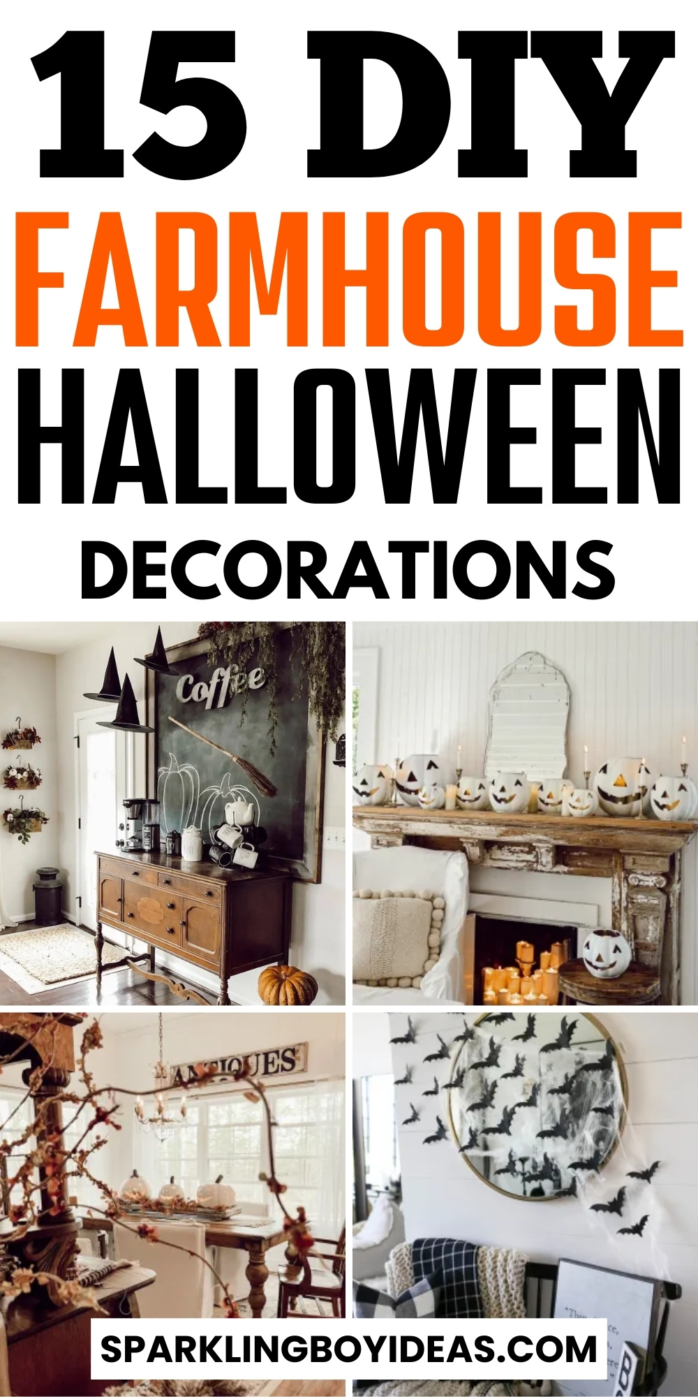 15 Easy DIY Farmhouse Halloween Decor - Sparkling Boy Ideas