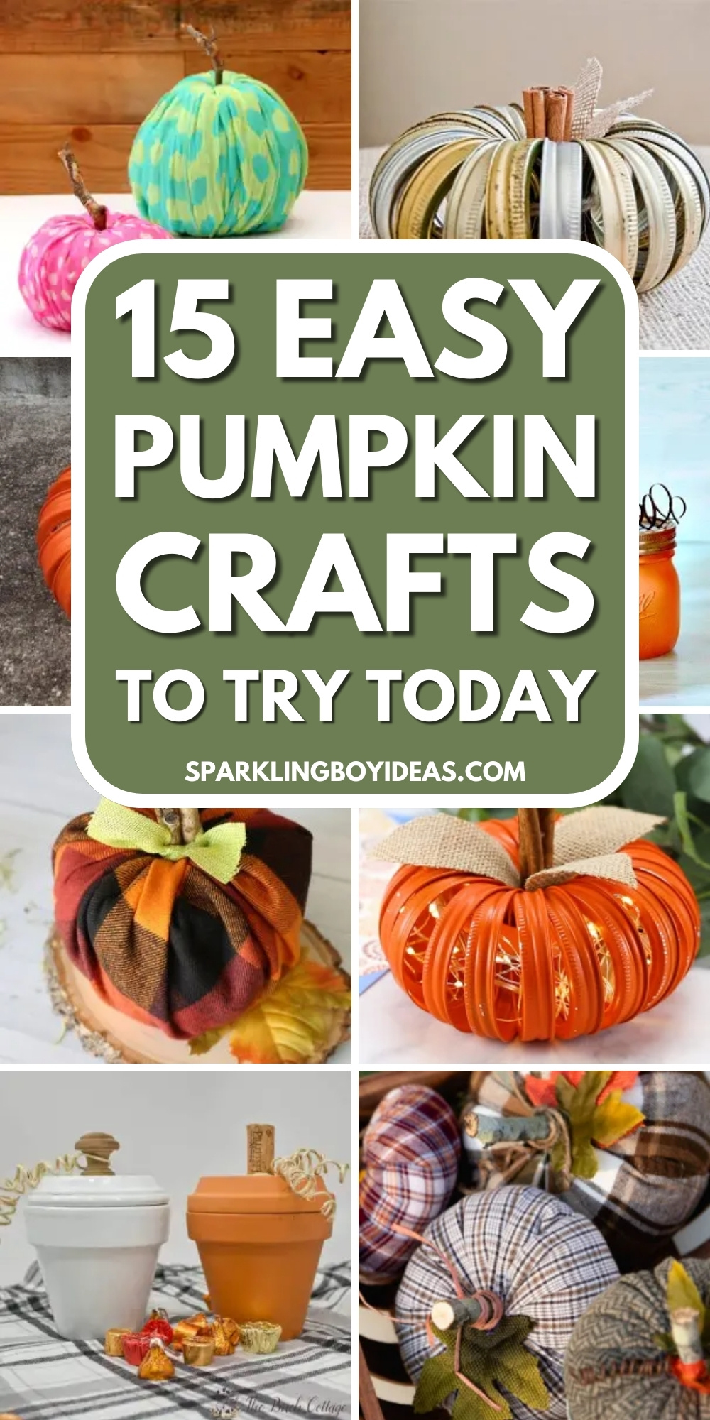 15 DIY Fall Pumpkin Crafts - Sparkling Boy Ideas