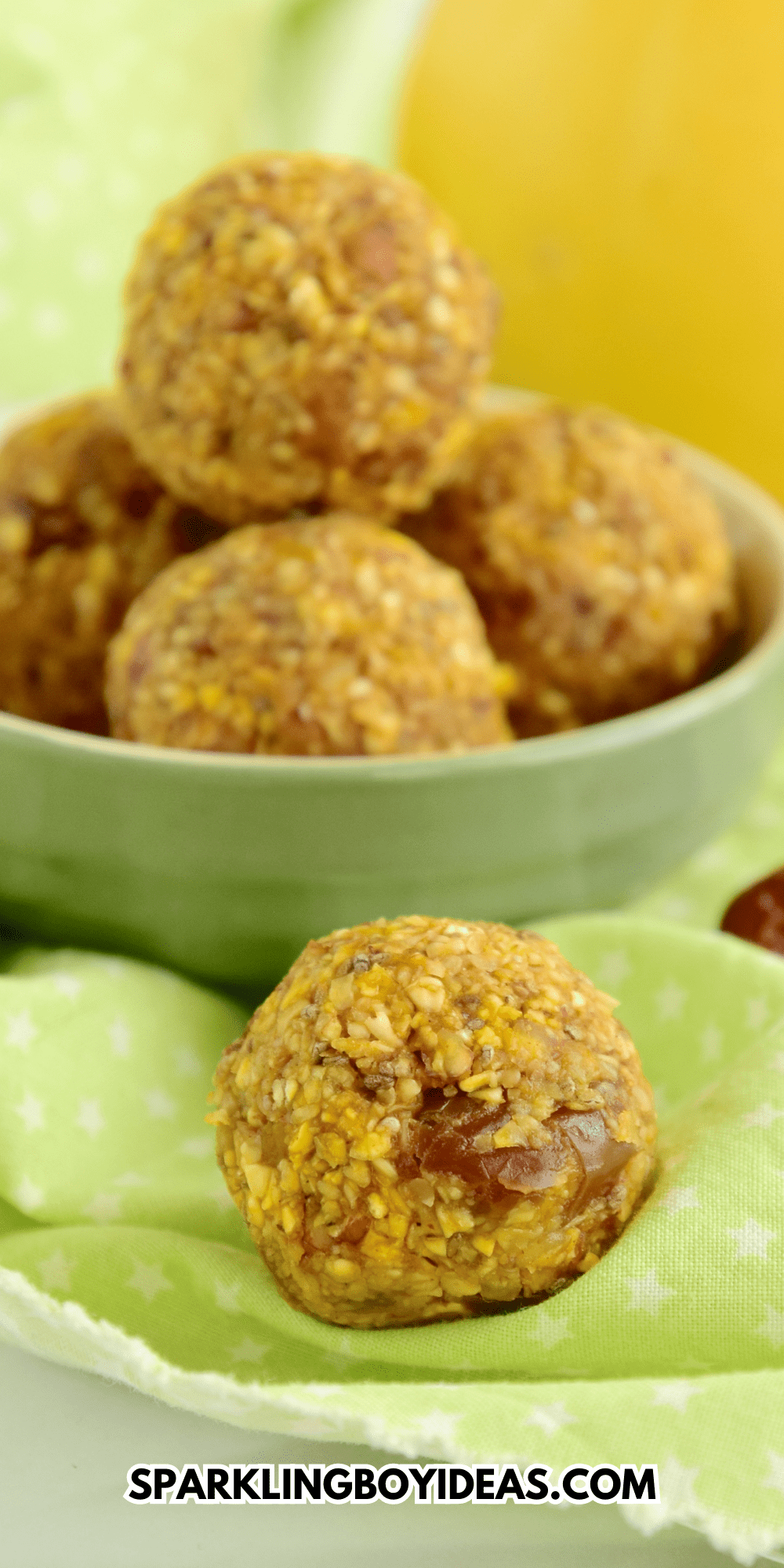Pumpkin Protein Balls - Sparkling Boy Ideas