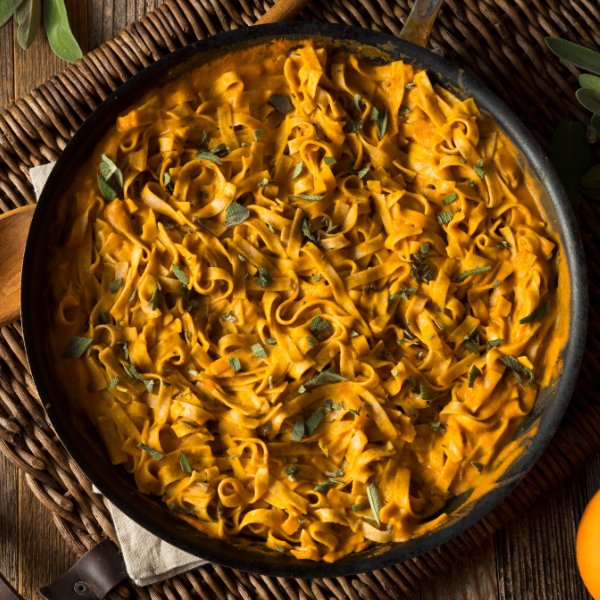 Creamy Pumpkin Sage Pasta - Sparkling Boy Ideas