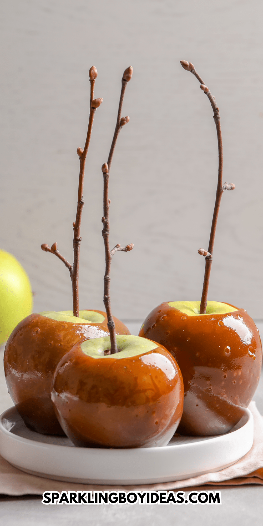 Homemade Caramel Apples - Sparkling Boy Ideas