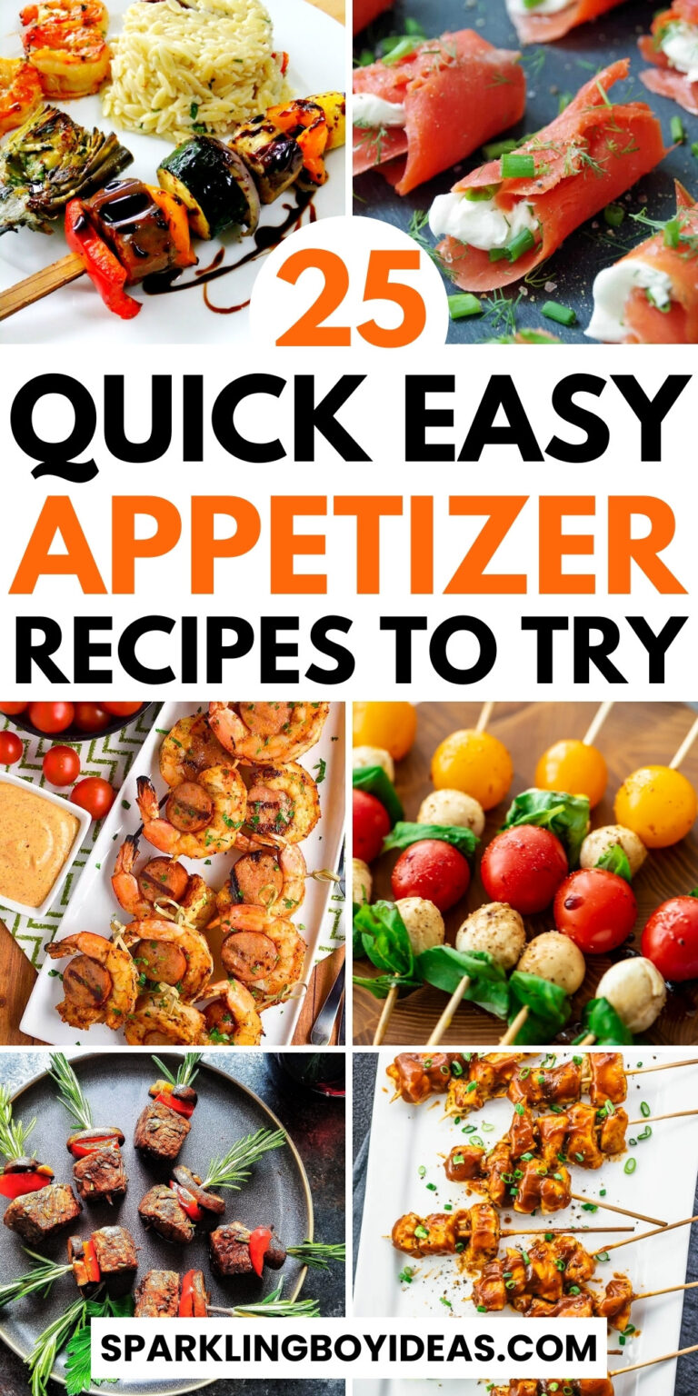 25 Easy Appetizer Recipes - Sparkling Boy Ideas