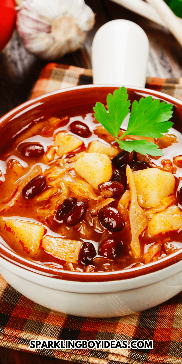 Red Beans Cabbage Soup - Sparkling Boy Ideas