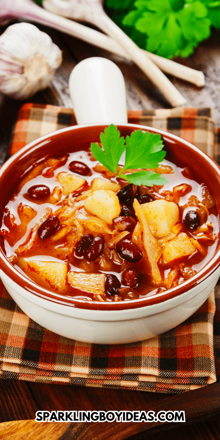 Red Beans Cabbage Soup - Sparkling Boy Ideas