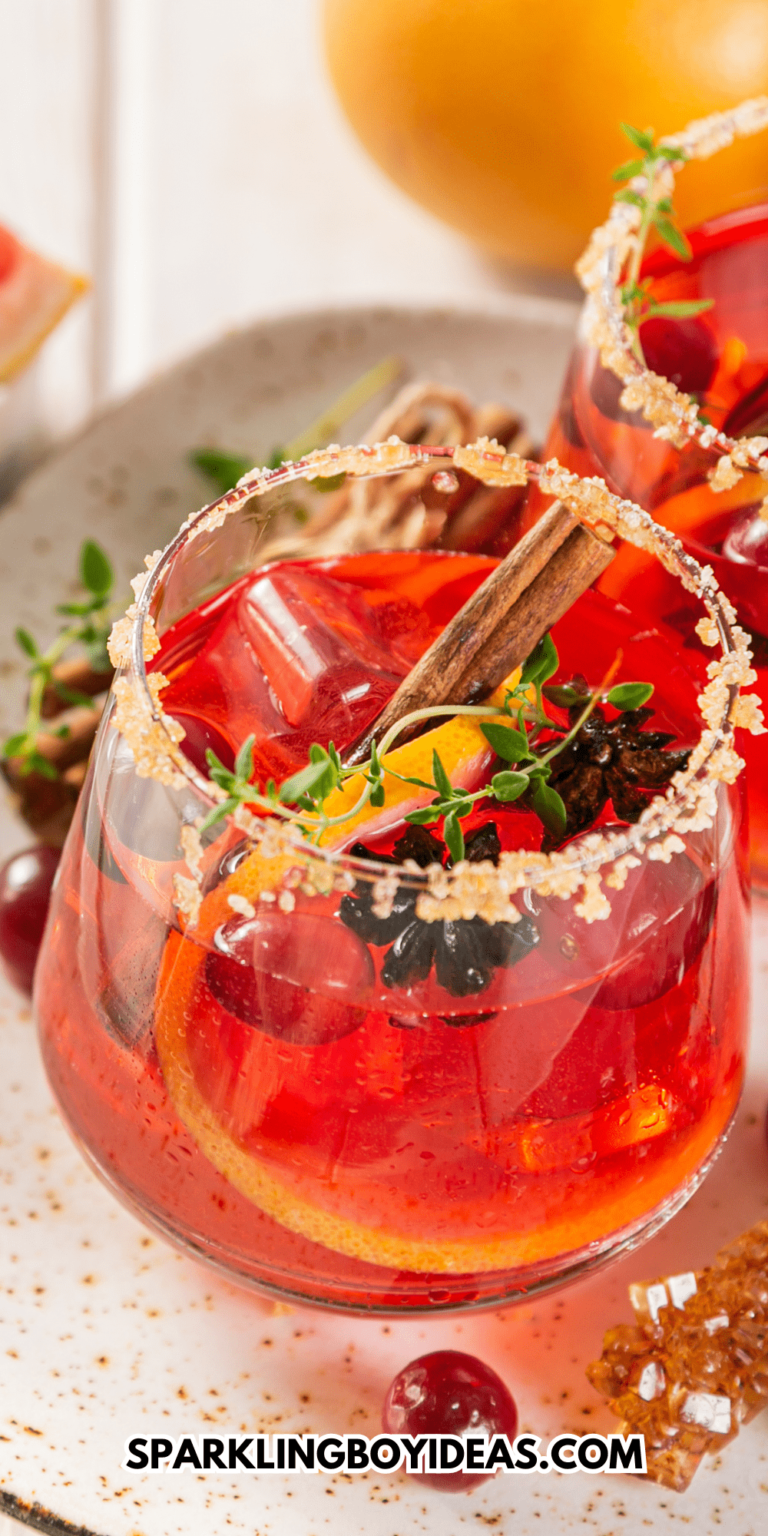 Non Alcoholic Cranberry Punch - Sparkling Boy Ideas