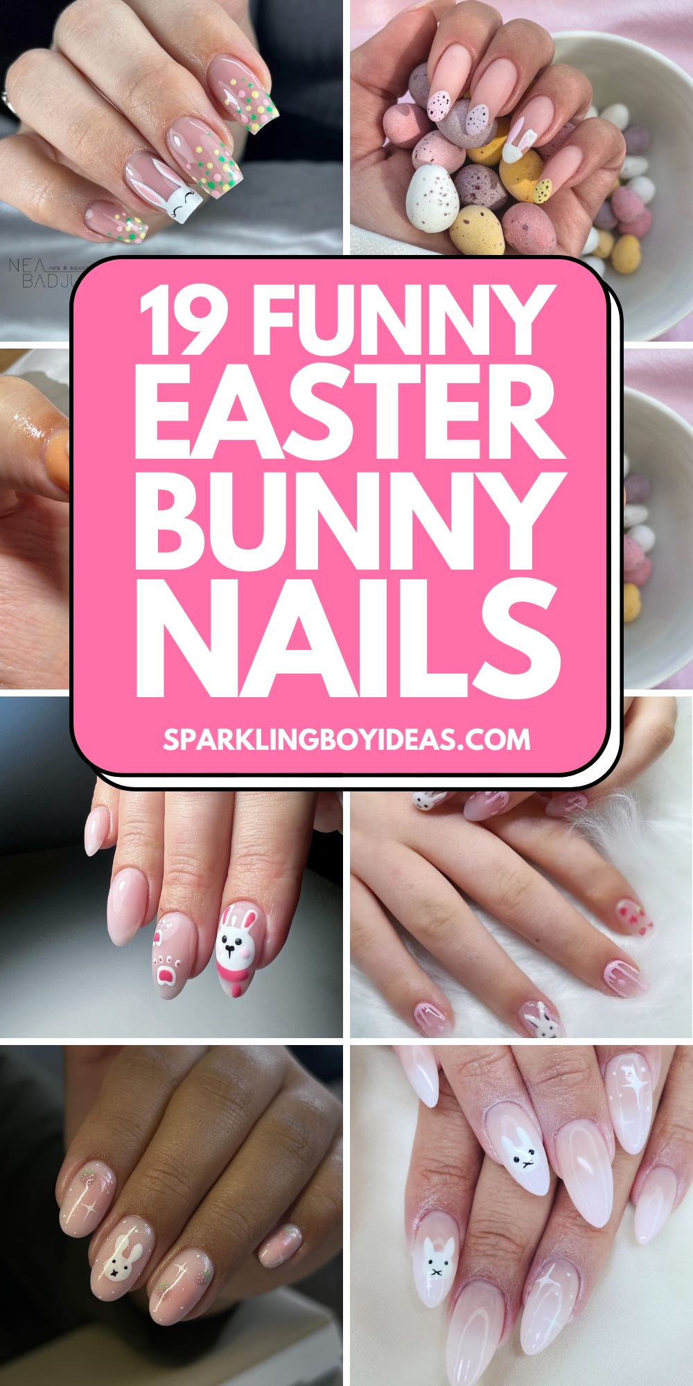 19 Cute Trendy Bunny Nails - Sparkling Boy Ideas
