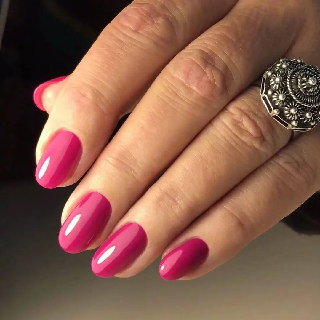 19 Trendy Dark Pink Nails - Sparkling Boy Ideas