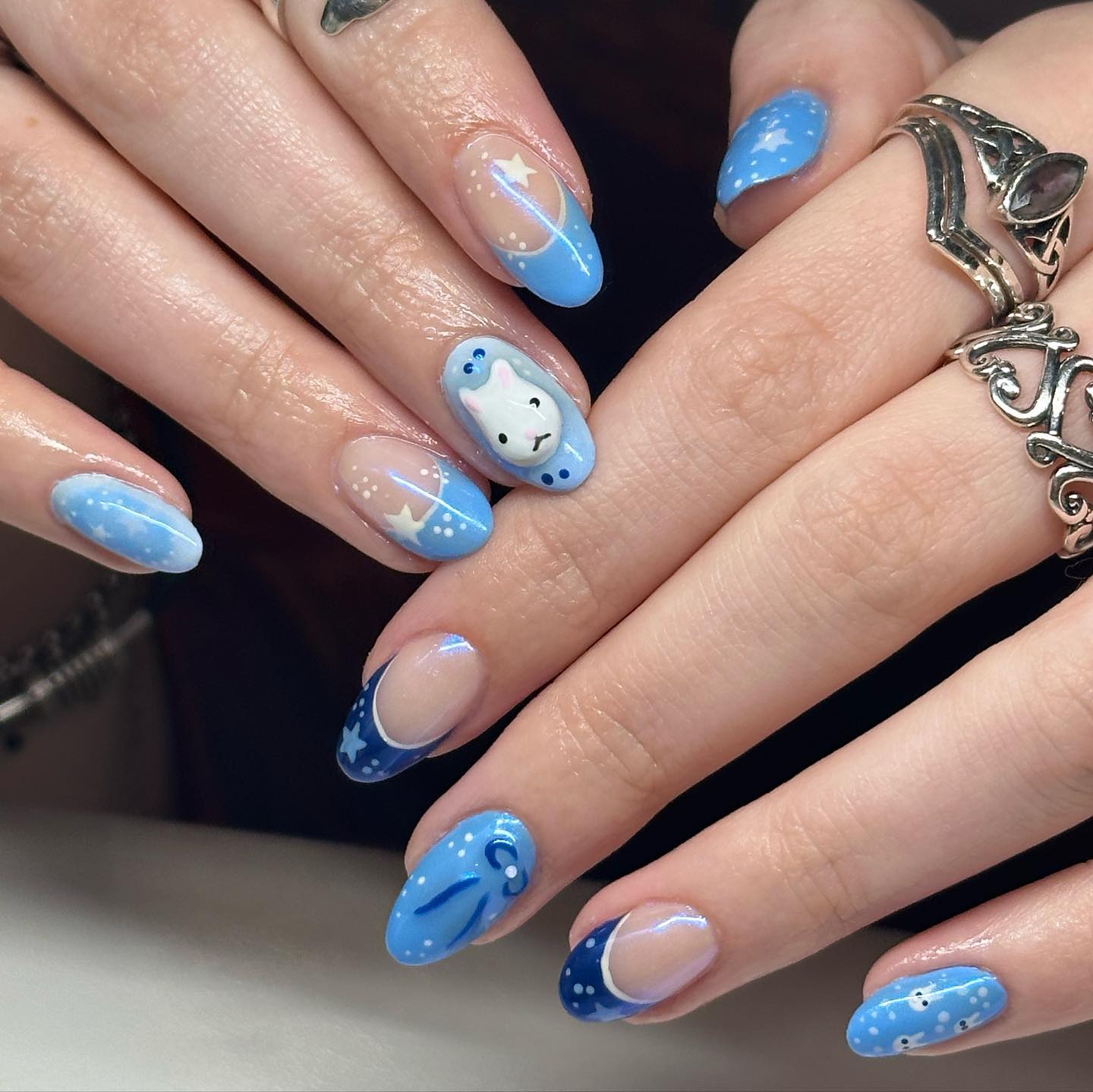 19 Cute Trendy Bunny Nails - Sparkling Boy Ideas