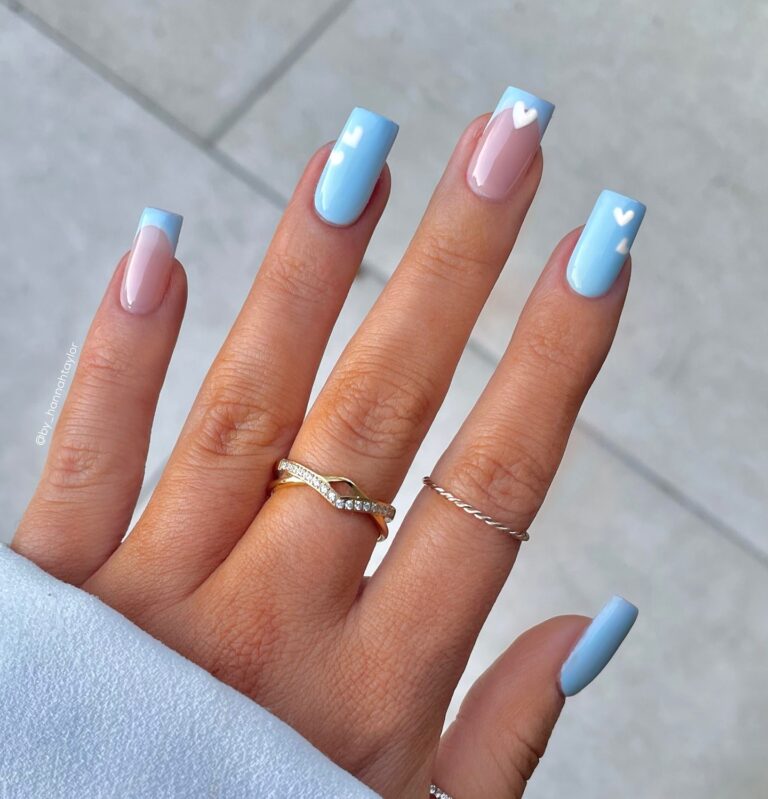 21 Simple Cute Blue Nails - Sparkling Boy Ideas
