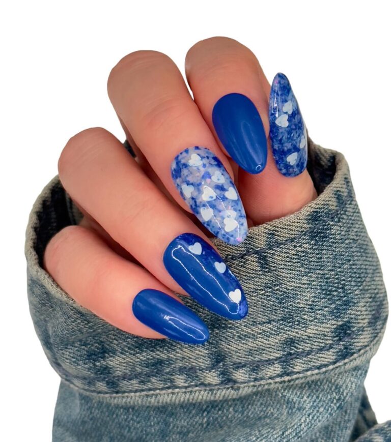 21 Simple Cute Blue Nails - Sparkling Boy Ideas