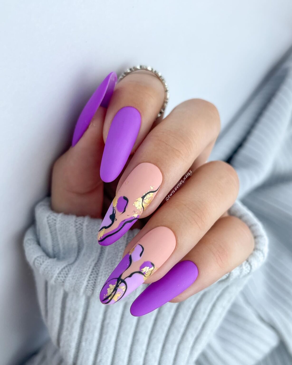 21 Cute Trendy Purple Nails - Sparkling Boy Ideas