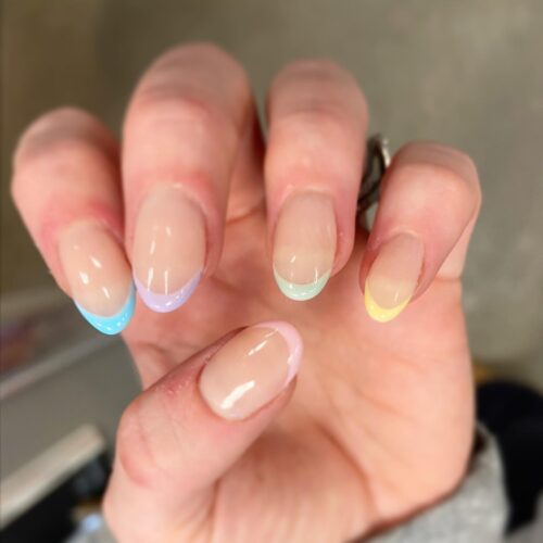21 Simple Cute Spring French Tip Nails - Sparkling Boy Ideas