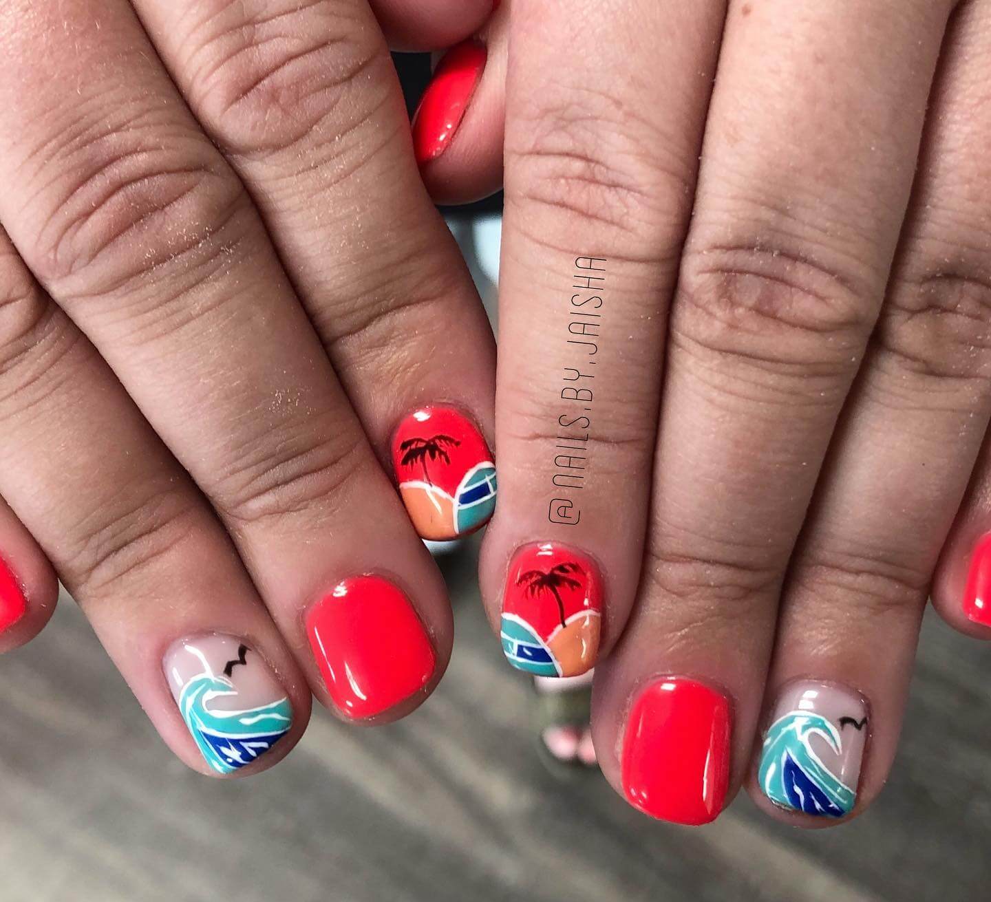 21 Cute Trendy Beach Nails - Sparkling Boy Ideas