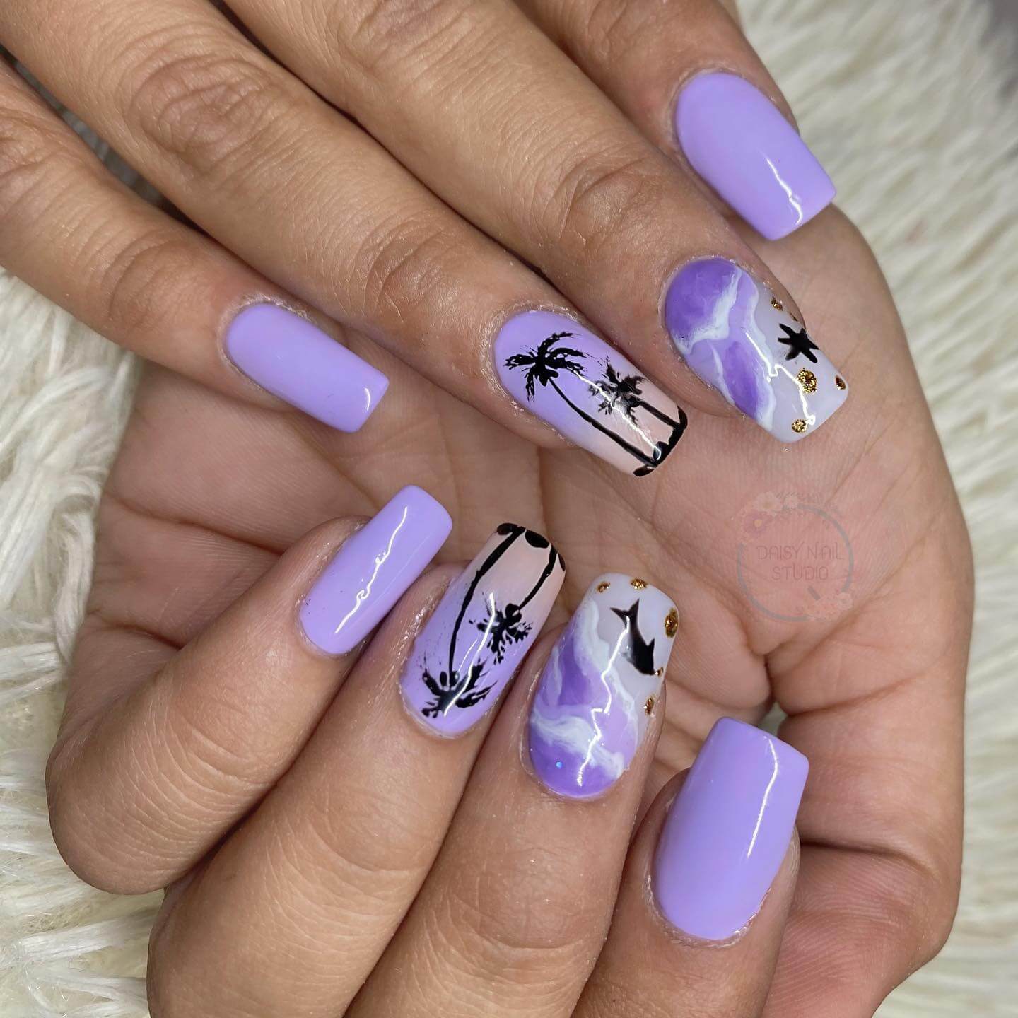 21 Cute Trendy Beach Nails - Sparkling Boy Ideas