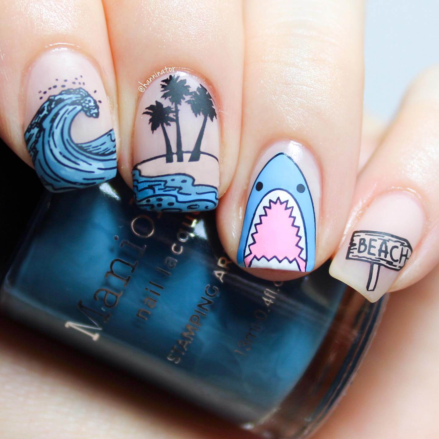 21 Cute Trendy Beach Nails - Sparkling Boy Ideas