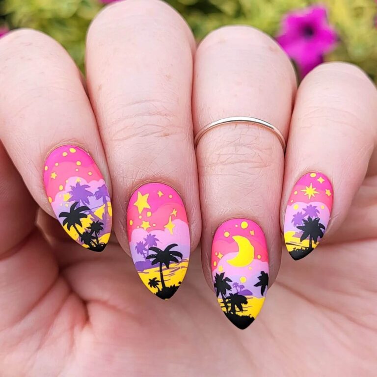 21 Cute Trendy Beach Nails - Sparkling Boy Ideas
