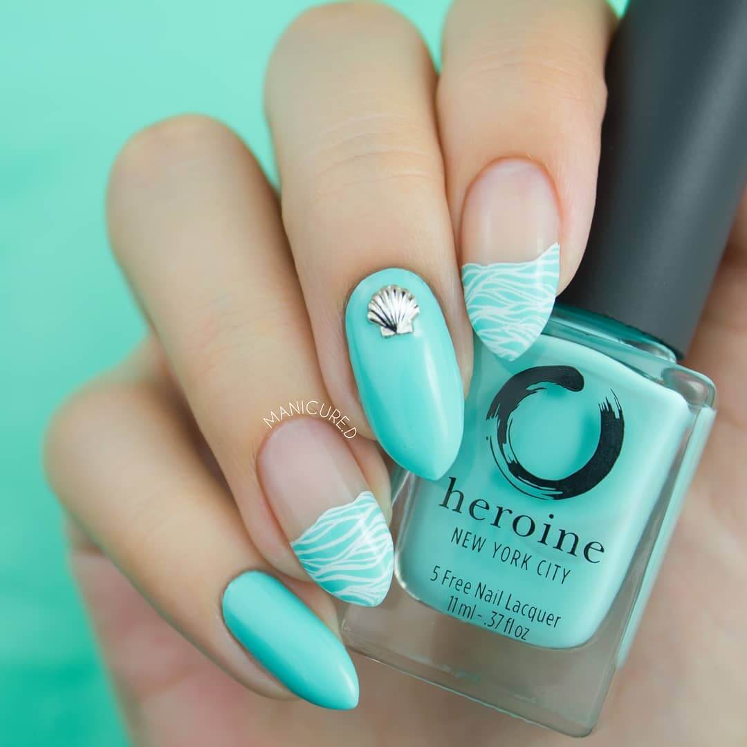 21 Cute Trendy Beach Nails - Sparkling Boy Ideas