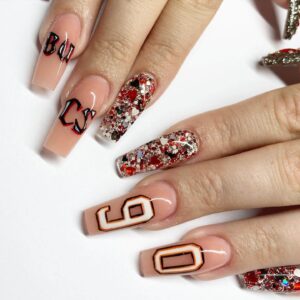 21 Cute Trending Football Nails - Sparkling Boy Ideas