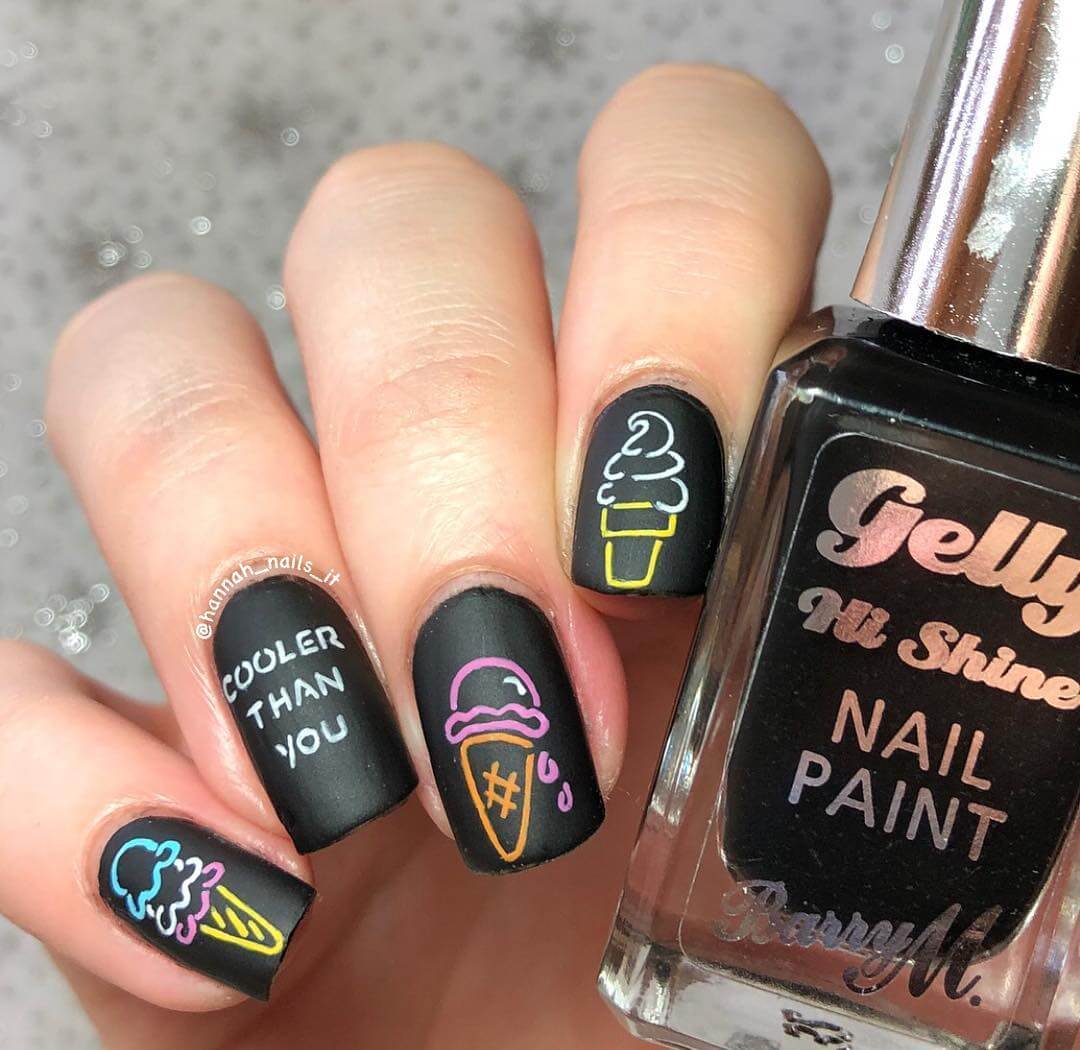 21 Cute Easy Ice Cream Nails - Sparkling Boy Ideas