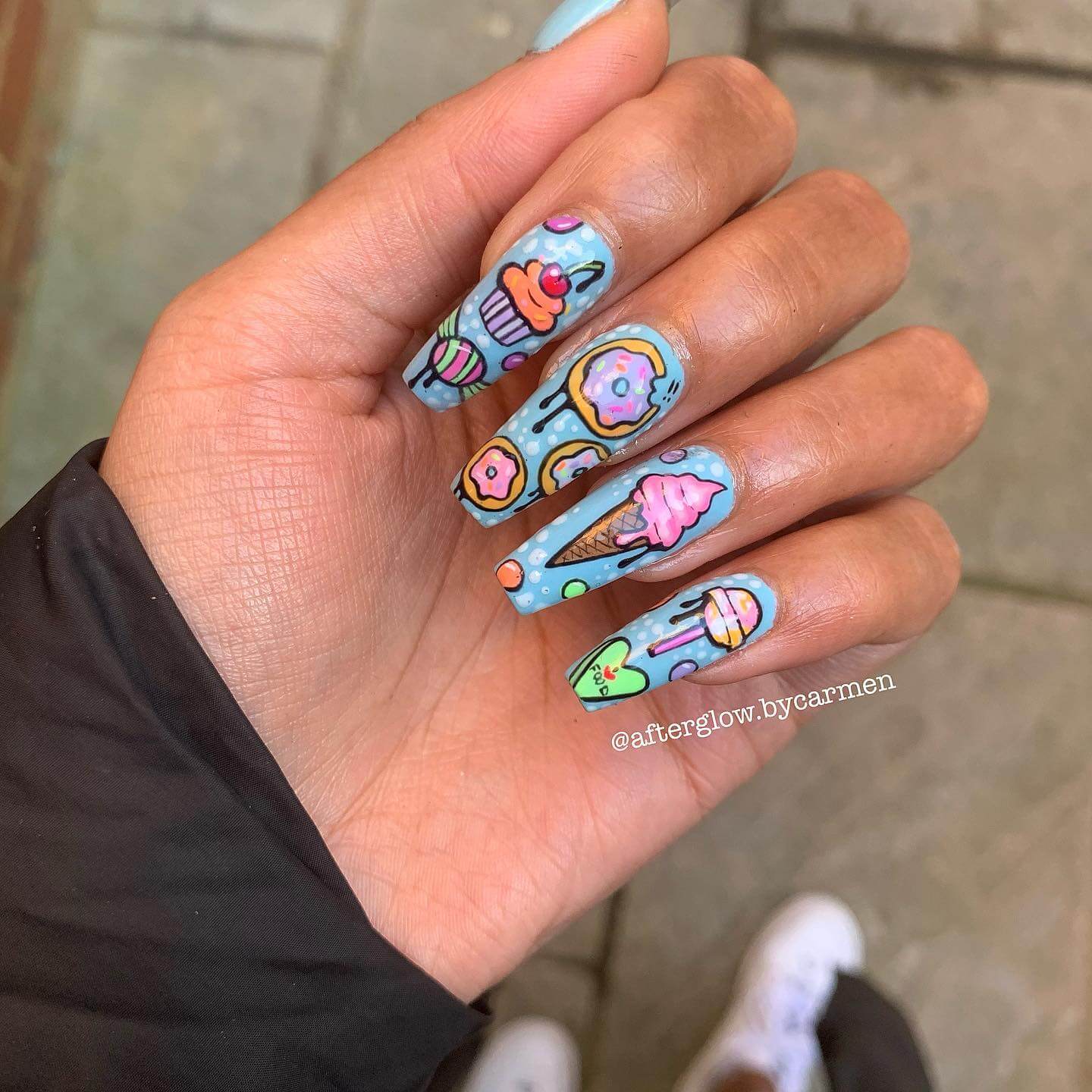 21 Cute Easy Ice Cream Nails - Sparkling Boy Ideas
