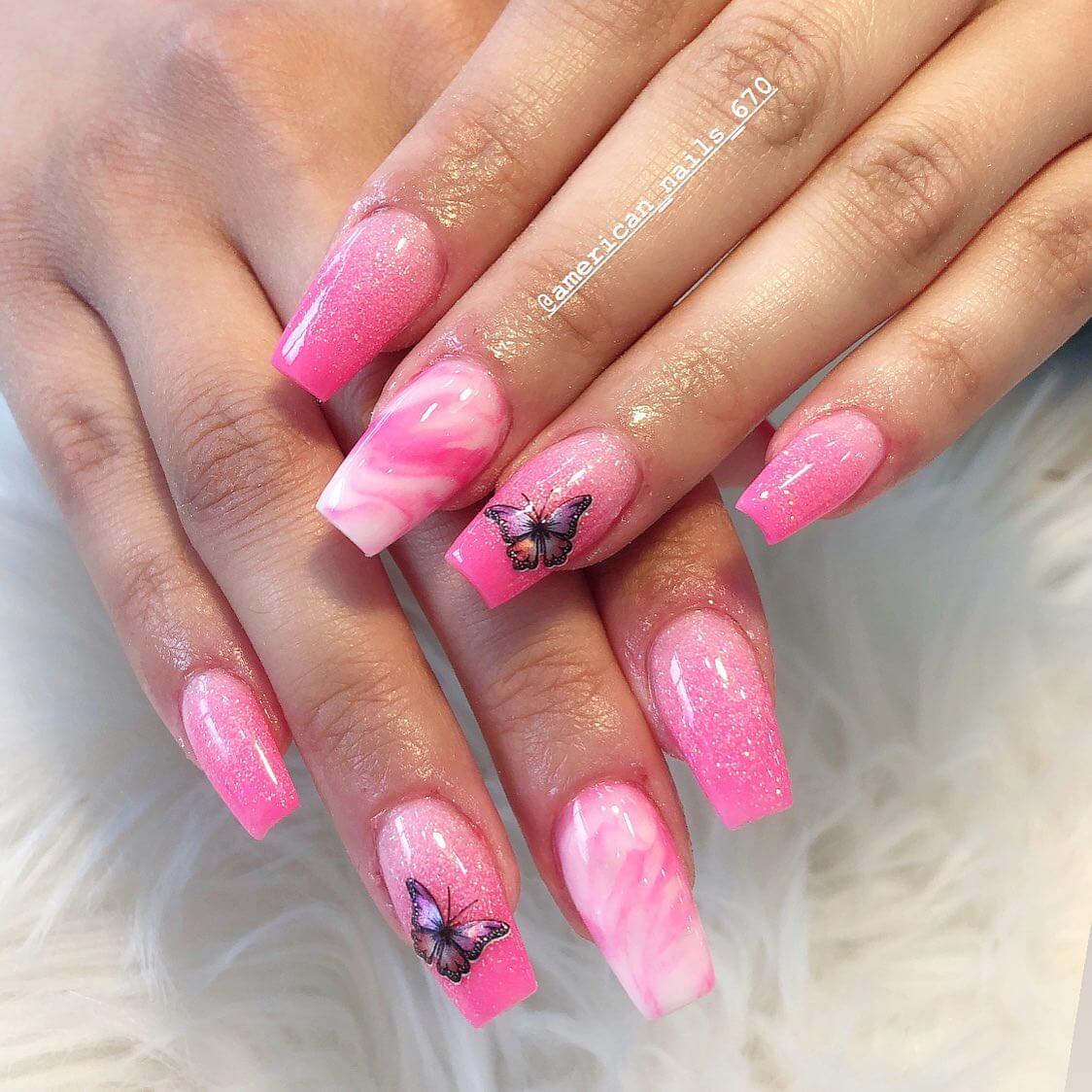 17 Cute Neon Pink Nails - Sparkling Boy Ideas