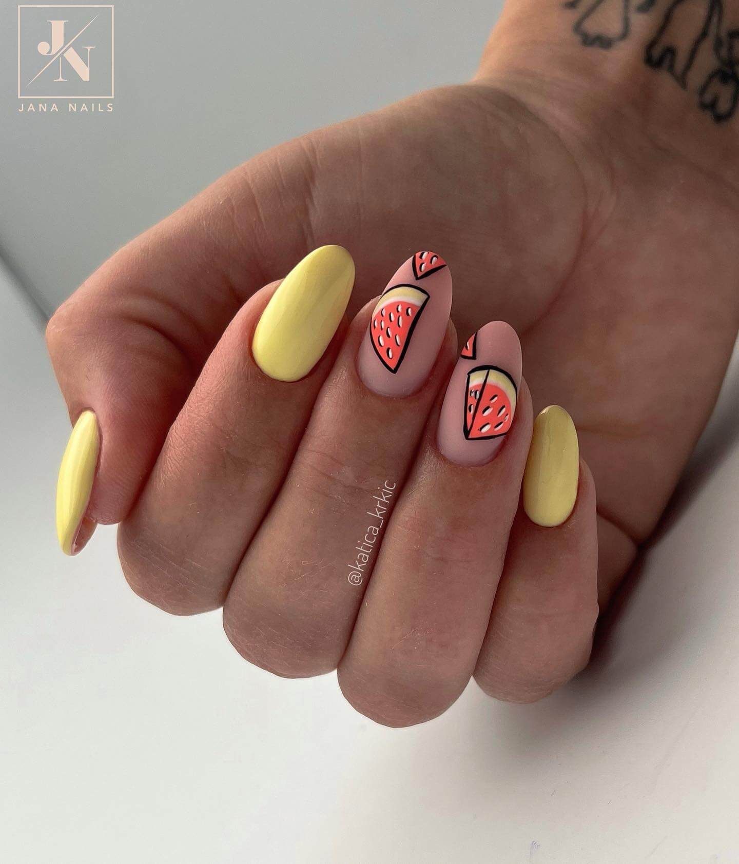 31 Cute Watermelon Nails - Sparkling Boy Ideas