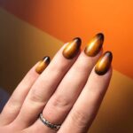 31 Cute Trendy Amber Nails - Sparkling Boy Ideas