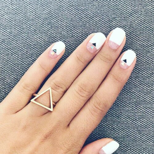 21 Simple Geometric Nail Art - Sparkling Boy Ideas
