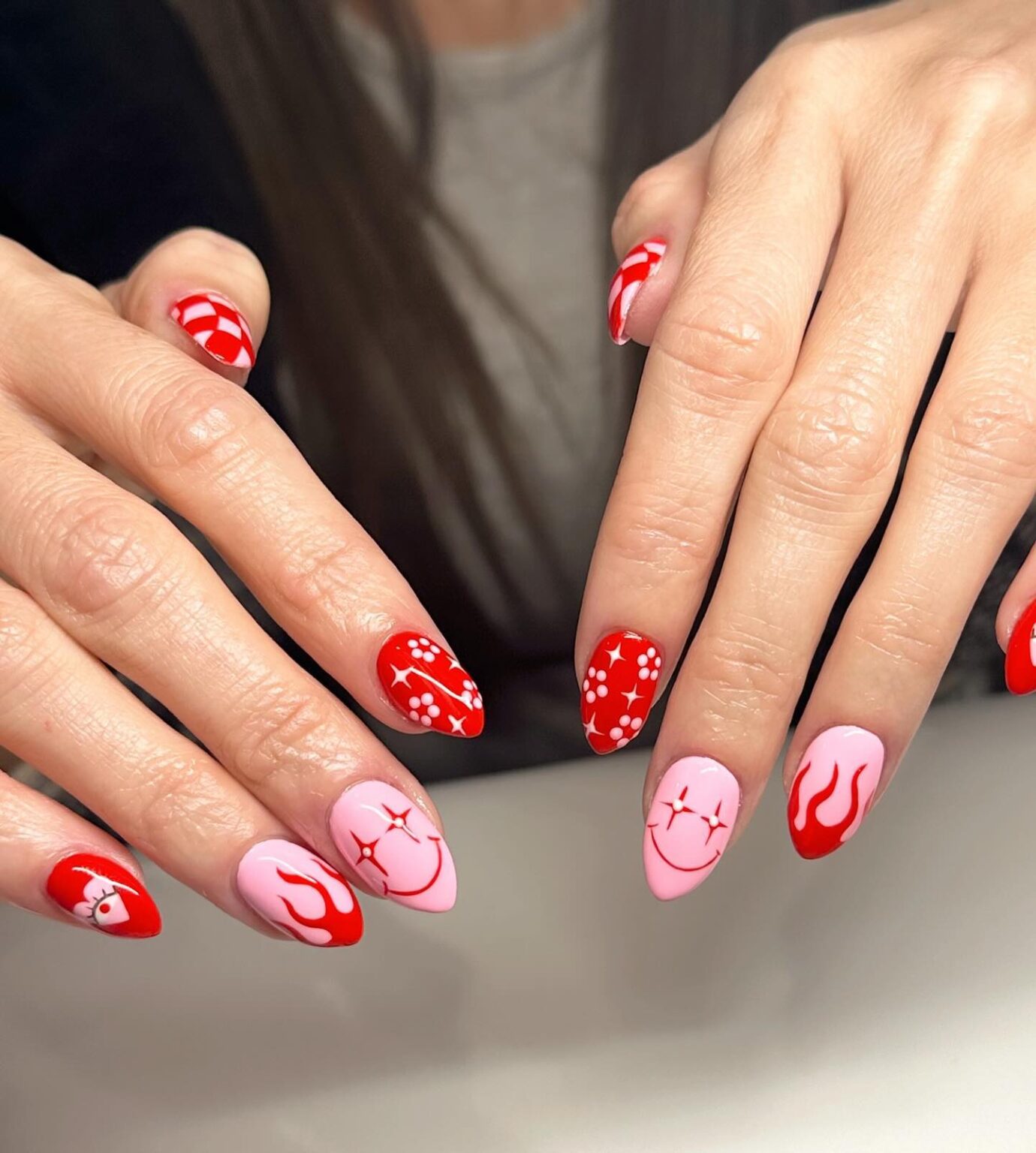 15 Elegant Pink And Red Nails - Sparkling Boy Ideas