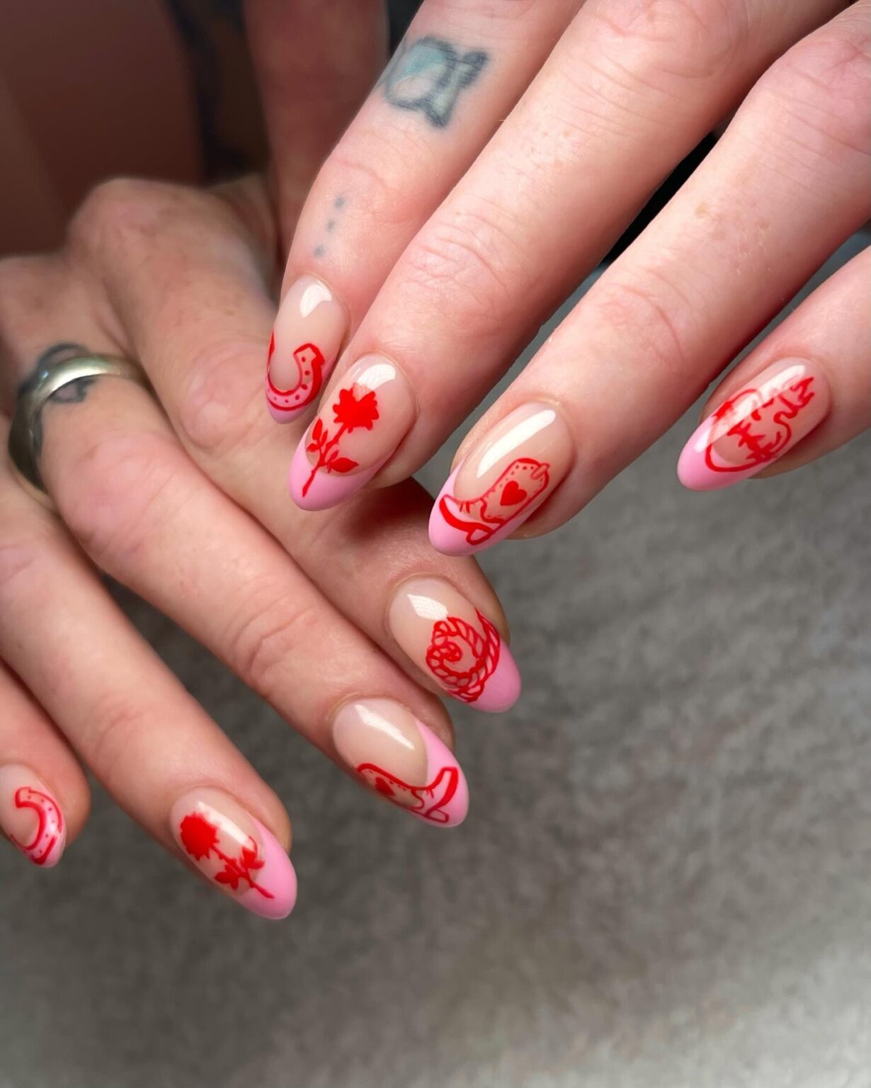 15 Elegant Pink And Red Nails - Sparkling Boy Ideas