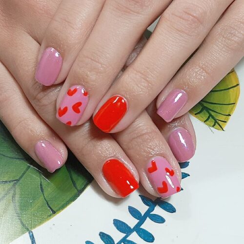 15 Elegant Pink And Red Nails - Sparkling Boy Ideas